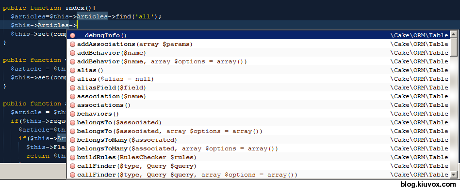 Como activar autocompletado de código de CakePHP 3 en Netbeans 8 – Kiuvox